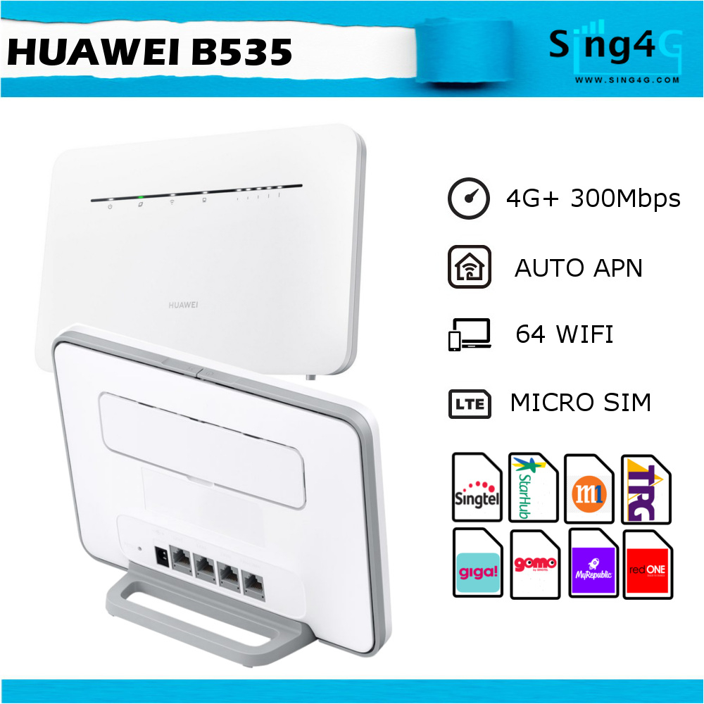 4G+ Huawei Soyealink B535 4G Router 300mbps Direct SIM Singtel Starhub ...