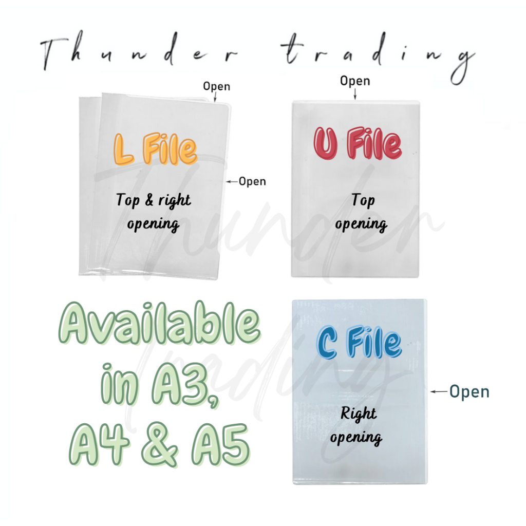 Clear Folder A3 , A4 , A5 (L,C,U Shaped) | Shopee Singapore