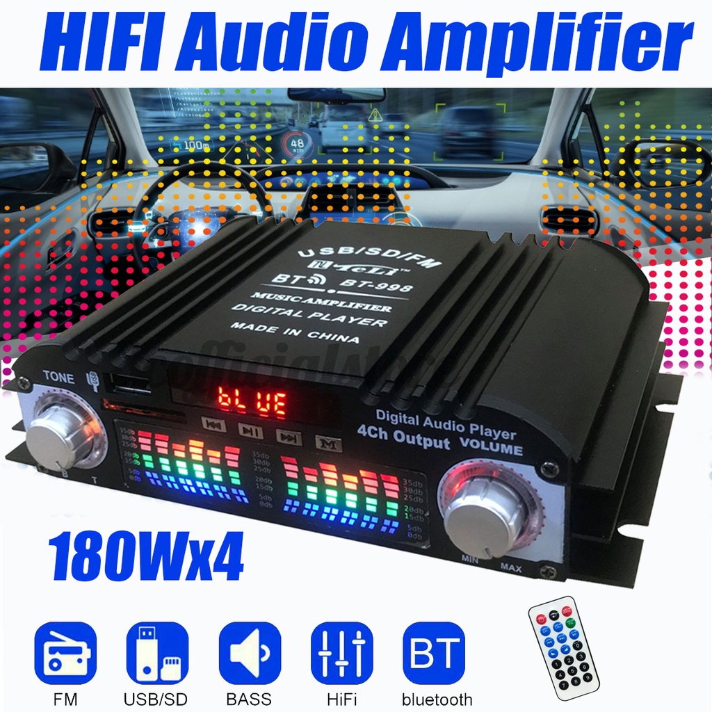Car Mini Amplifier bluetooth Audio Power Amplifier Small Power ...