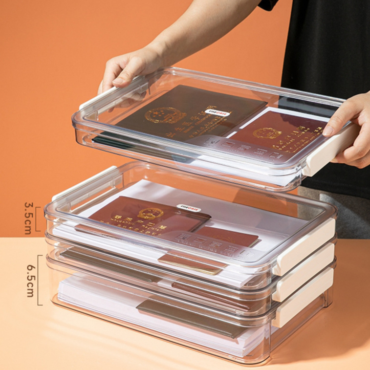 NEW💖 Japanese-style document storage box for home use compartments for ...