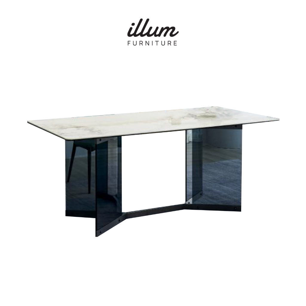 illum Manila Dining Table Steel Legs Modern Design | Shopee Singapore