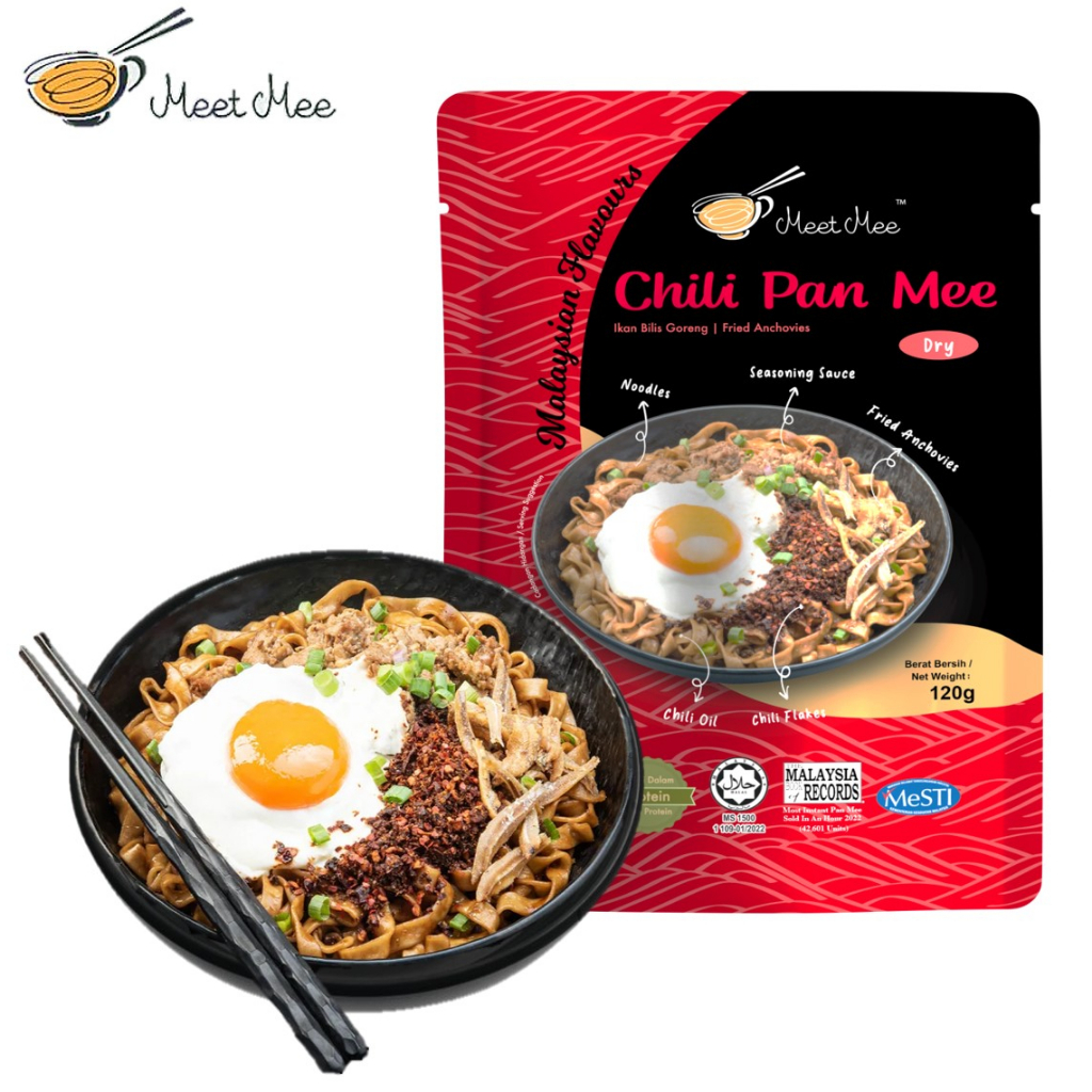 MEET MEE Chili Pan Mee Anchovies / 辣椒板面江鱼仔 | Shopee Singapore