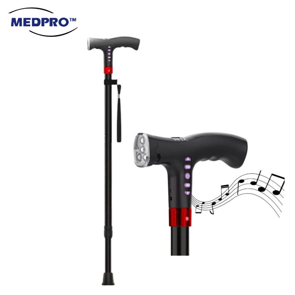 [NEW!] MEDPRO™ Intelligent Cane with FM Radio, Night Light & Emergency ...