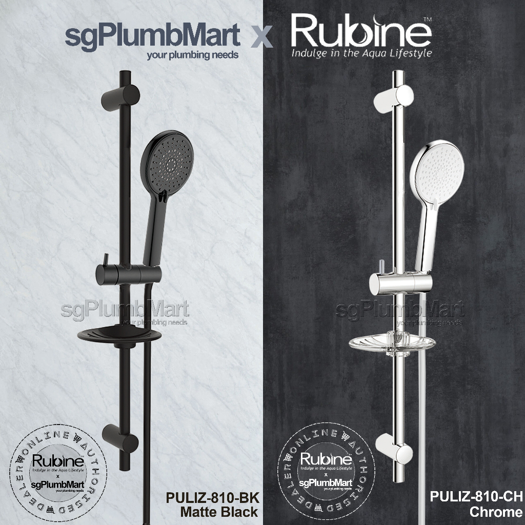 Rubine x sgPlumbMart RSH-PULIZ-810-BK/CH Stainless Steel Puliz Hand ...