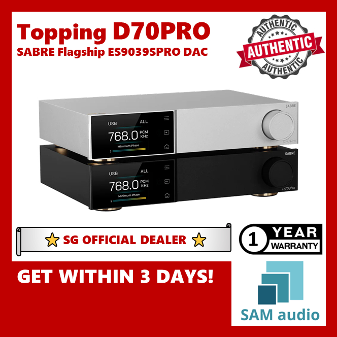 [🎶SG] TOPPING D70PRO SABRE Flagship ES9039SPRO DAC (D70 PRO) | Shopee ...