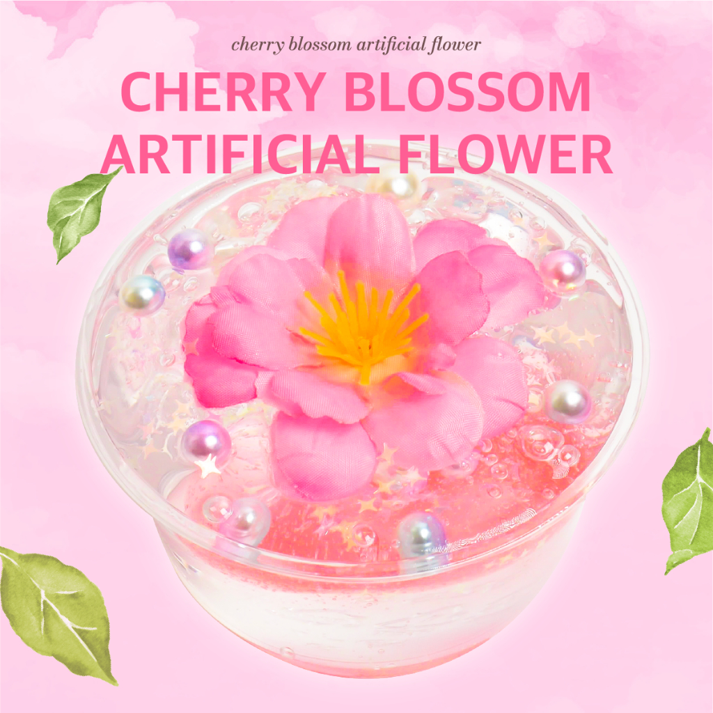 [Palette Slime] Cherry Blossom Artificial Flower Slime | Food Slime ...