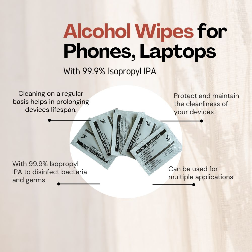 Sanitizing Alcohol Wipe For Laptops & Tablets & Mobile Phones (With 99. ...