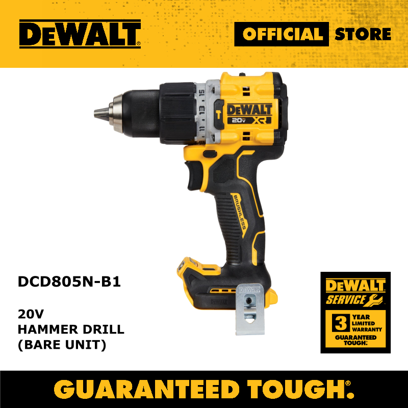 Dewalt 20V Li-Ion 13Mm Brushless Hammer Drill Dcd805N-B1 (Bare Unit ...