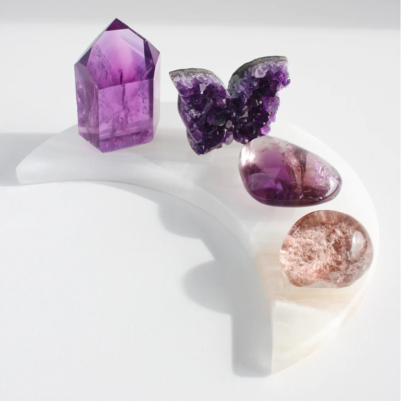 [SG LOCAL - CRYSTALMOJO] Mexican Onyx Moon Slab/Plate | Shopee Singapore