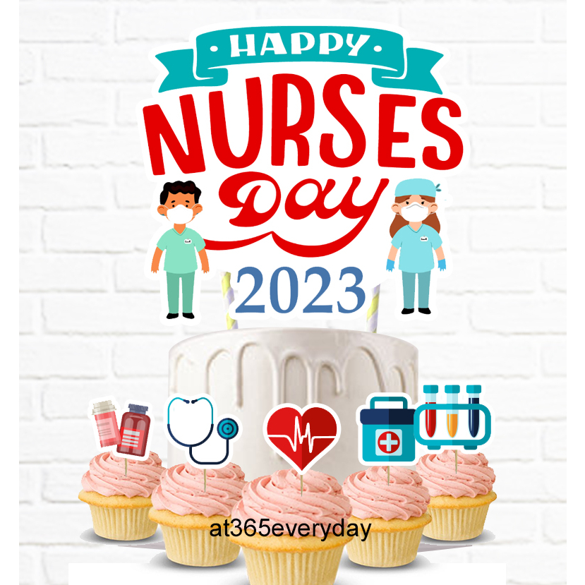 {SG SELLER] Nurses Day Cake Topper, Cupcake toppers | Shopee Singapore