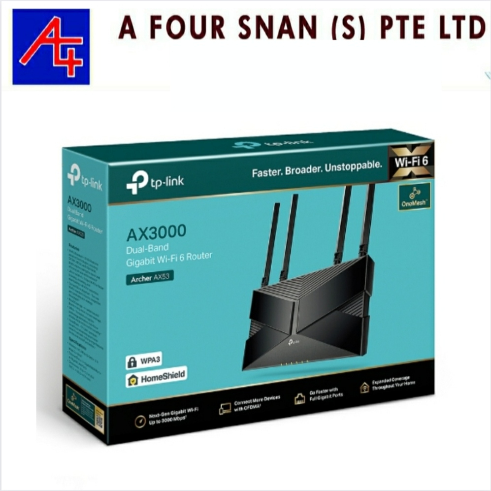 Tp-Link Archer AX53 AX3000 Dual Band Gigabit Wi-Fi 6 Router | Shopee ...