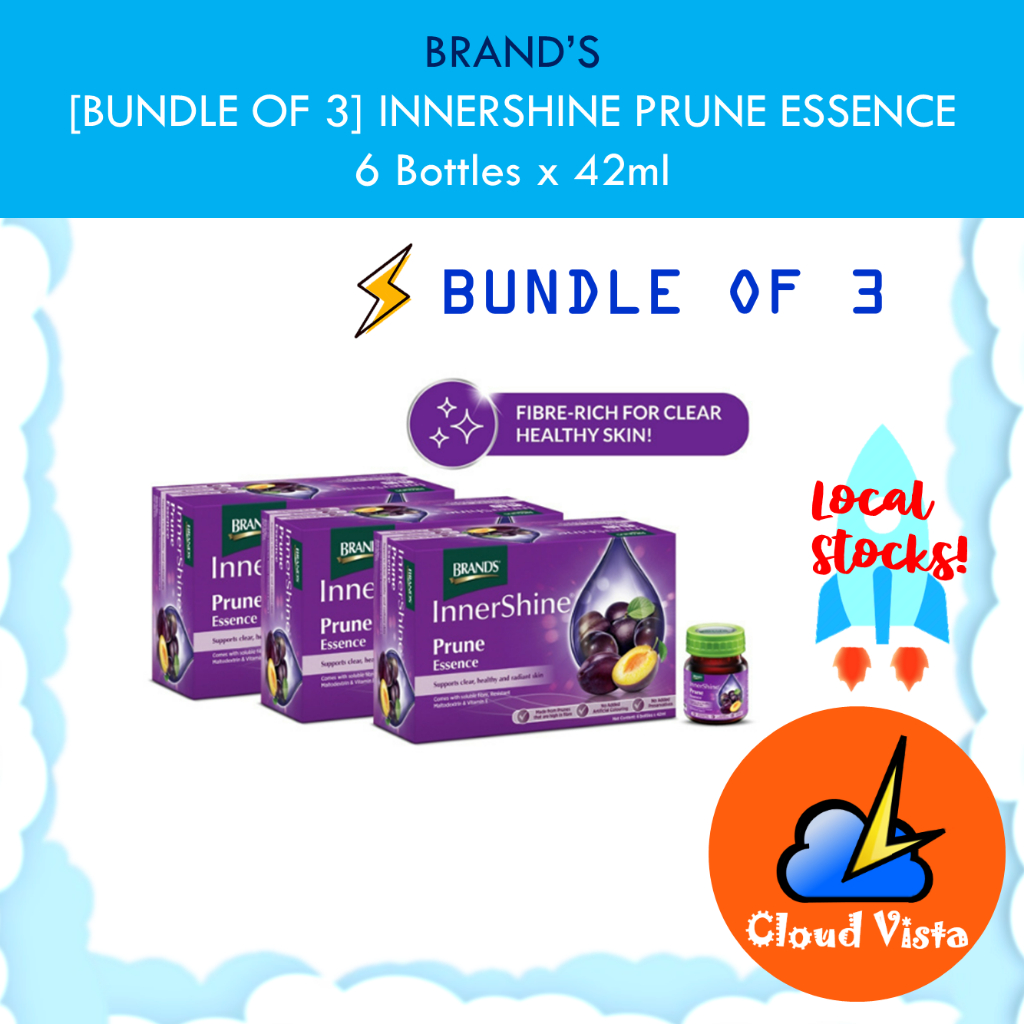 [Bundle of 3] Brand's Innershine Prune Essence (42ml x 18s) | Shopee ...