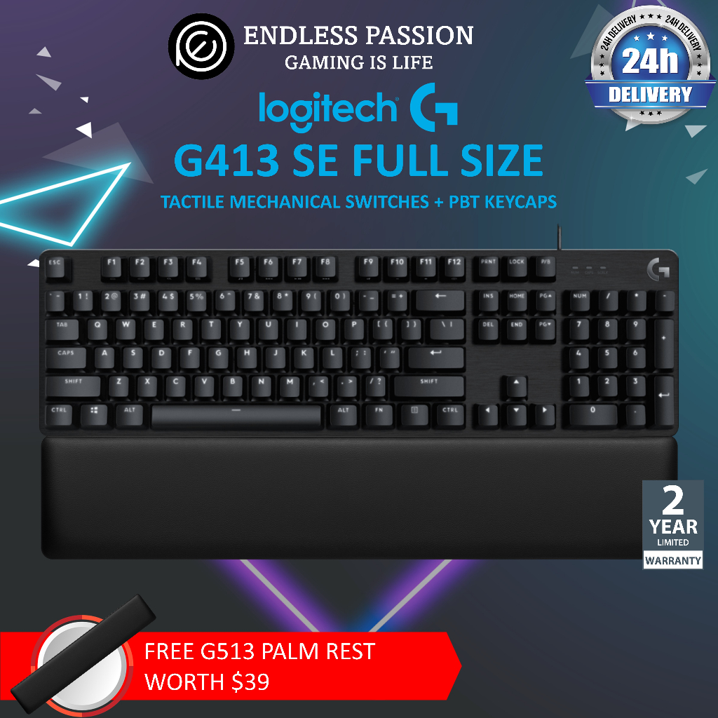 Logitech G413 SE Full-Size Mechanical Gaming Keyboard | Shopee Singapore