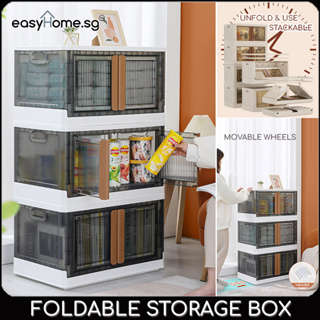 Easyhome.sg 32L 72L Foldable Storage Box Stackable Storage Drawer ...