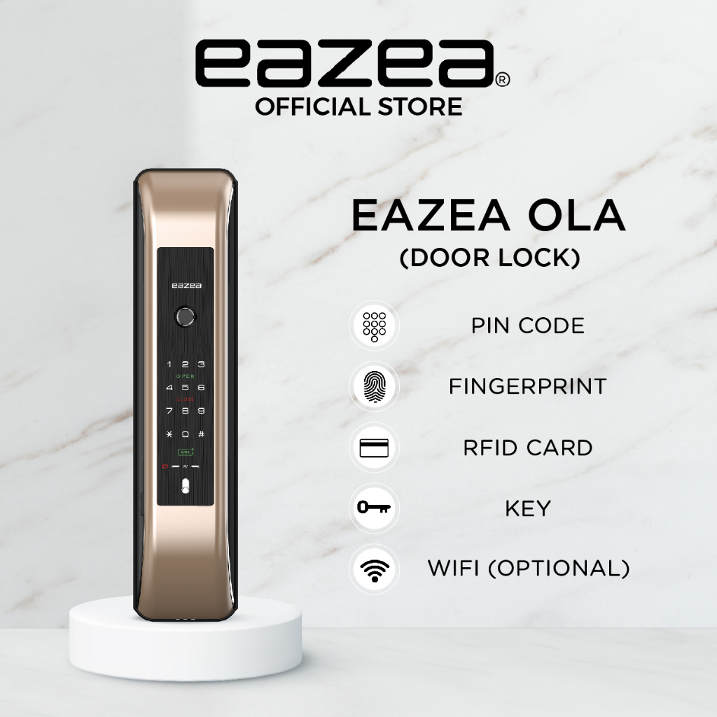 [Top Seller] Eazea Ola Digital Door Lock | 5 IN 1 | PIN Code, RFID ...