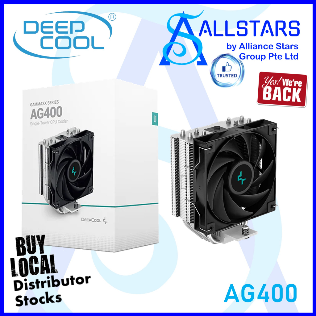 Deepcool AG400 / Gammaxx AG400 / 4 x 6mm Heatpipe Single-Tower CPU ...