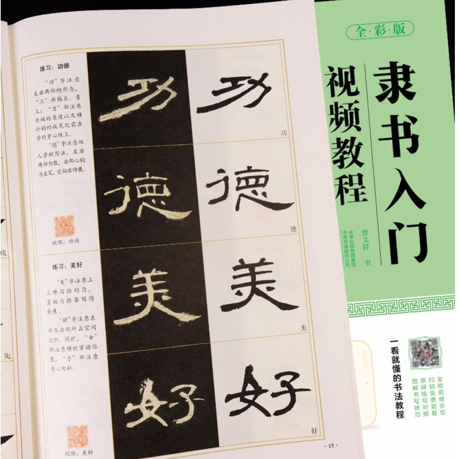 SG汉舟书店★Video Tutorial for Lishu Official Script 曹全碑 隶书入门视频教程 墨点★曾文轩【书法 ...