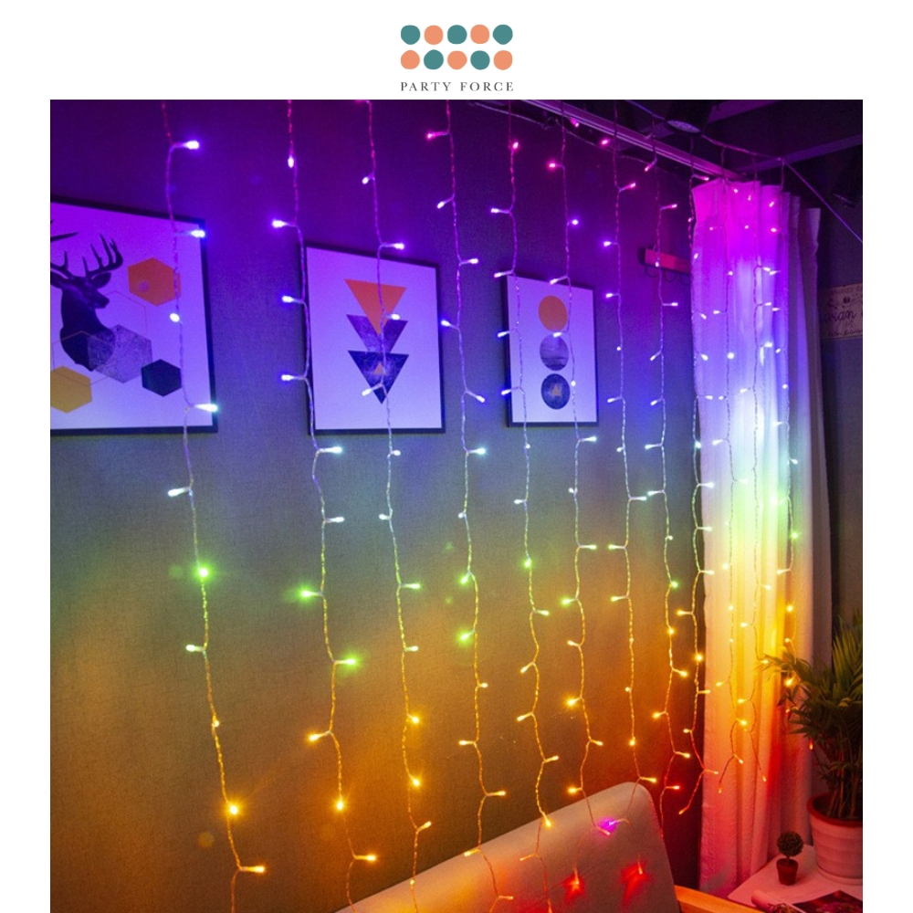 [SG Seller] 3m x 3m drop down curtain Rainbow light Backdrop Decoration ...