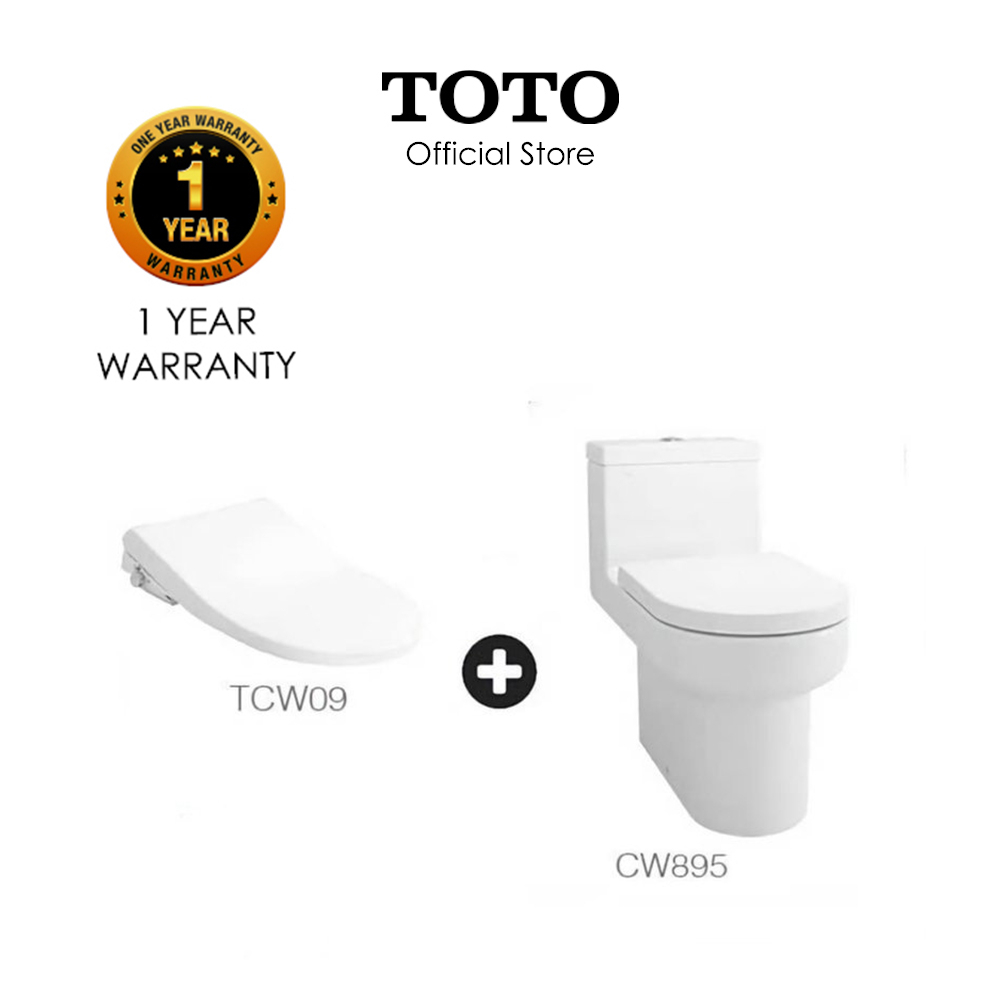 TOTO OMNI+ One Piece Toilet Bowl CW895PJ with Eco-washer TCW09S SET ...