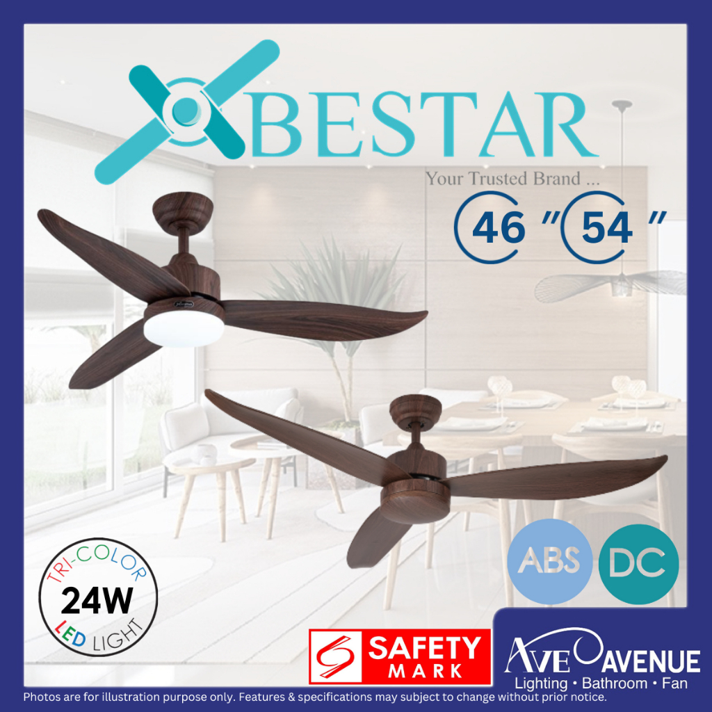 BESTAR RAZOR Smart WiFi DC Motor 46/54 Inch Ceiling Fan 3Blade with ...