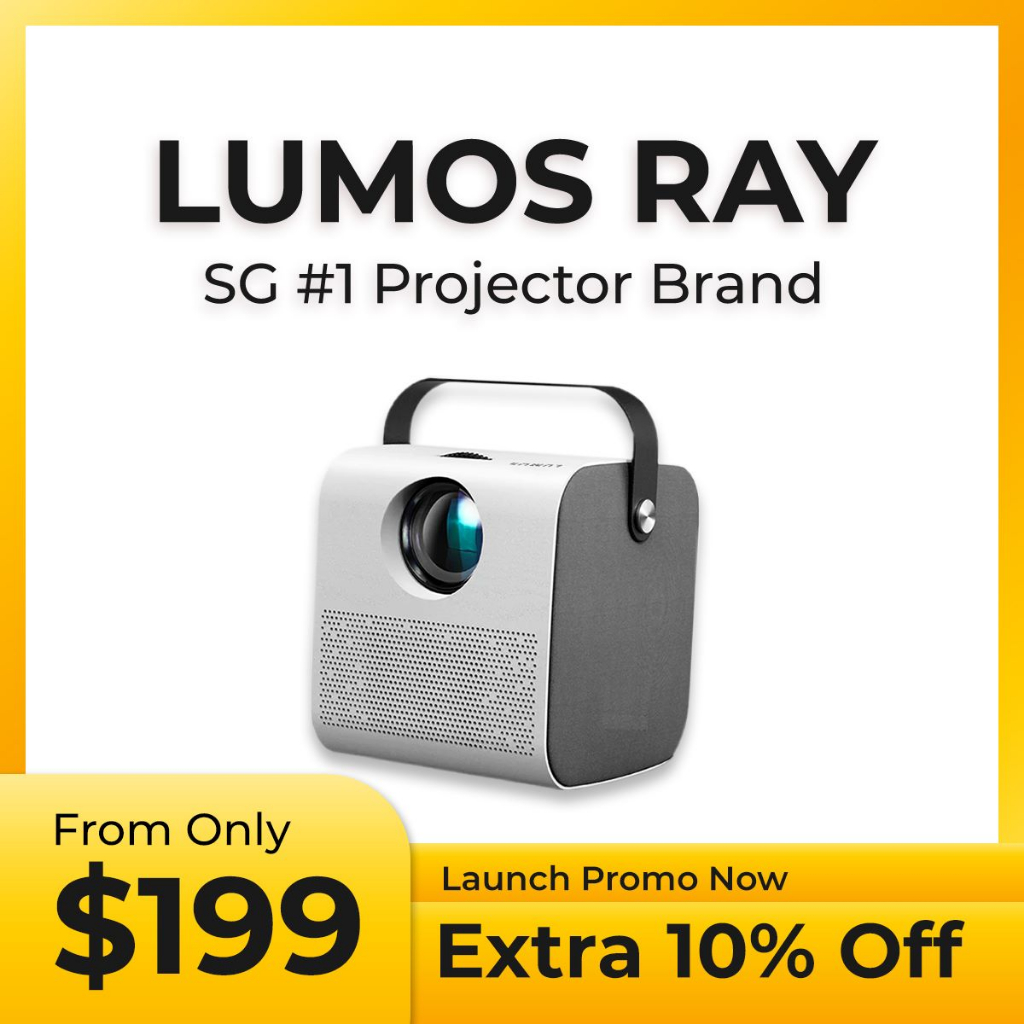 [Official Store] LUMOS RAY Home Cinema Projector | Shopee Singapore