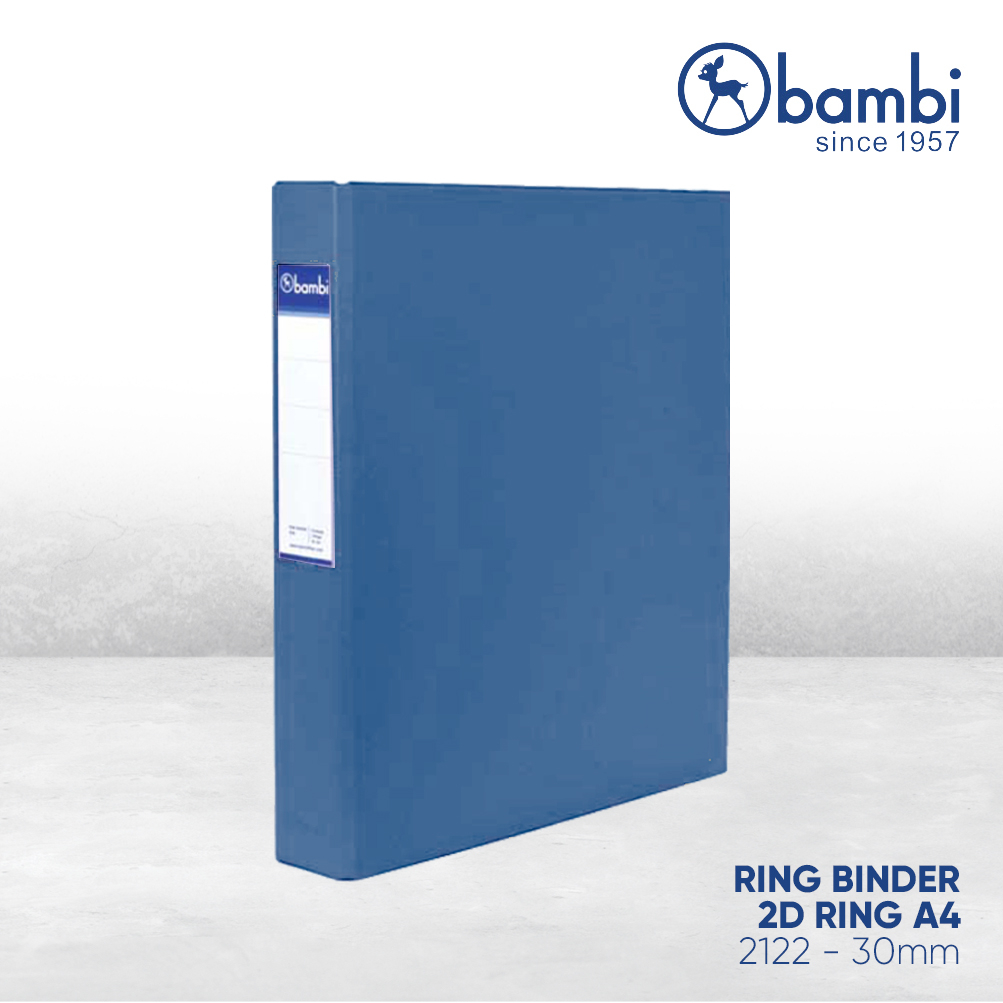 Bambi Ring Binder D-Type 2 Ring A4 30mm - 2122 | Shopee Singapore