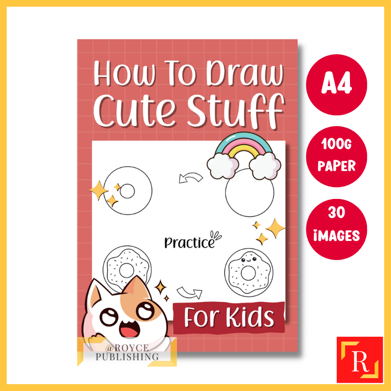 How To Draw Cute Stuff For Kids, Preschoolers and Toddlers 1 - (A4 | 30 ...