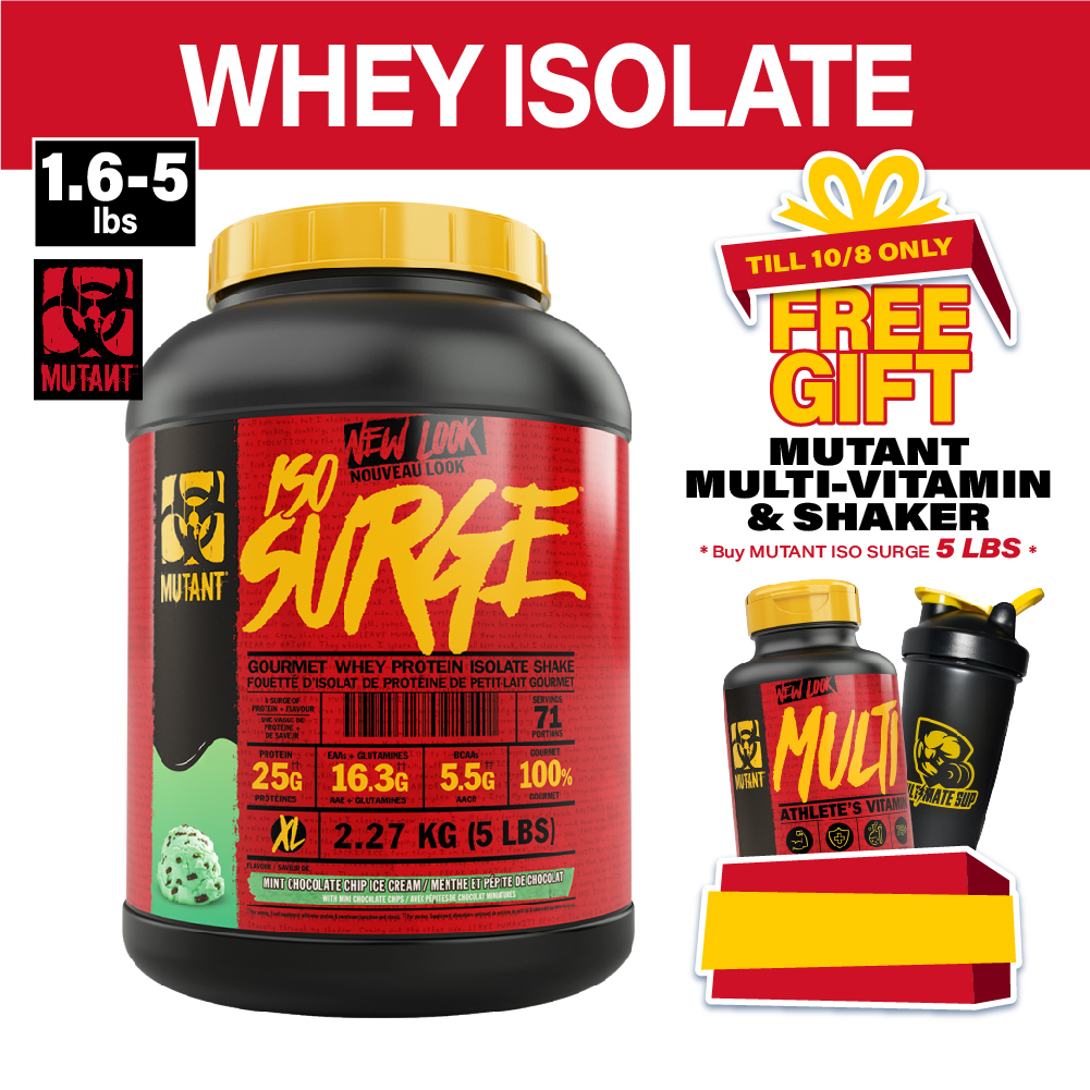 Mutant, ISO Surge, Whey Protein Isolate, Low Carb, Build Muscle ...