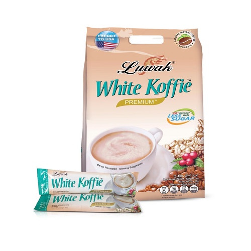 Luwak, White Koffie, Premium Less Sugar, 19 sachet x 19 g | Shopee ...
