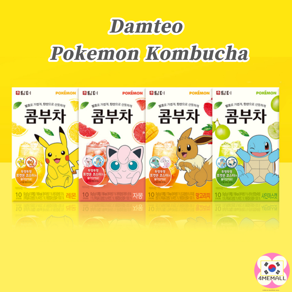 Damteo Pokemon Kombucha (4 flavors) 10T / 40T Lemon Grapefruit Shine ...
