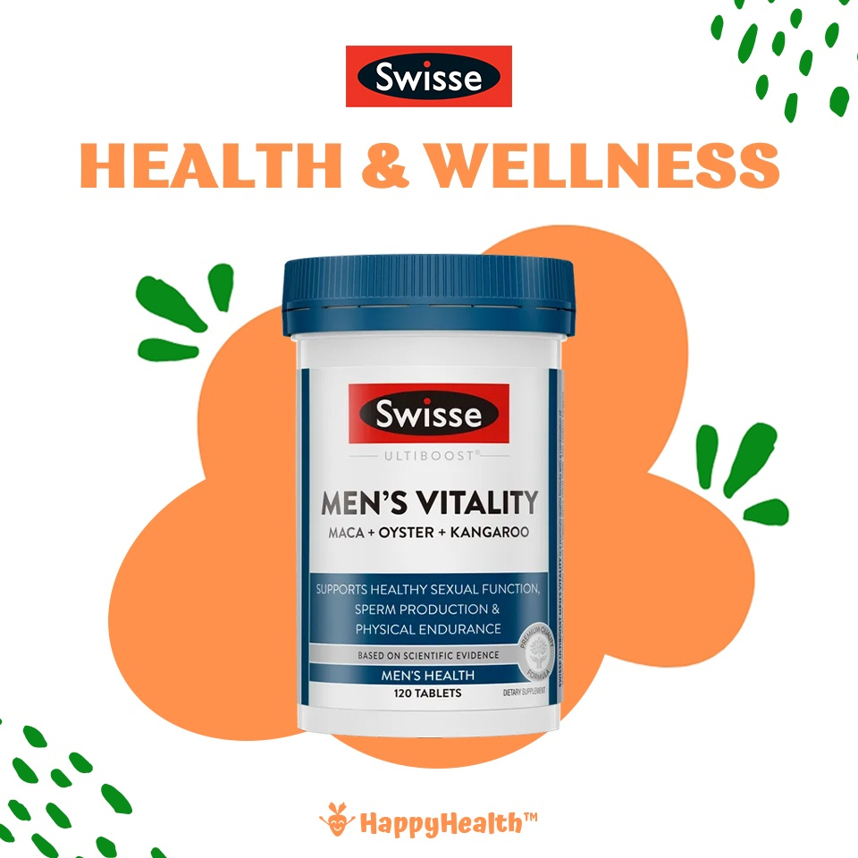 [Authorised Store] - Swisse Ultiboost Men's Vitality (Maca + Oyster + Kangaroo) 120 Tabs ...