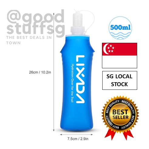 [SG FREE 🚚] 500ml Outdoor Water Drinking Bottle Soft Folding Flask BPA ...