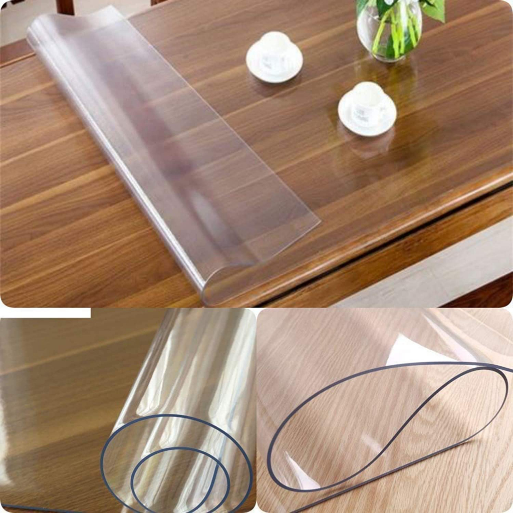 Dining Table Mat Transparent Clear PVC Soft Crystal Glass Waterproof ...