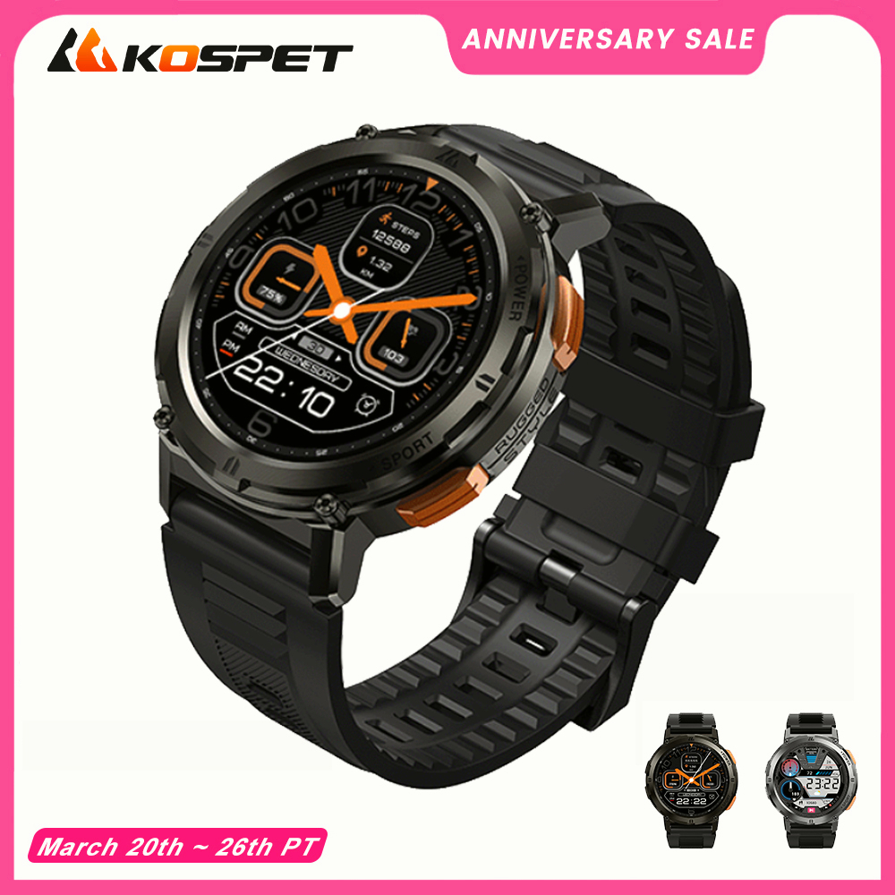 Original KOSPET TANK T2 Ultra Military Smart Watch Men Smartwatch Women ...