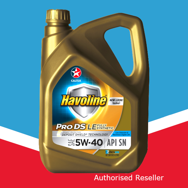 Caltex Engine Oil Havoline ProDS Fully Synthetic LE 5W-40 (4 Litres ...