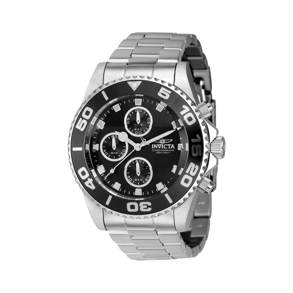 Invicta Pro Diver Chronograph Black Dial Quartz Diver's 43405 200M Men ...
