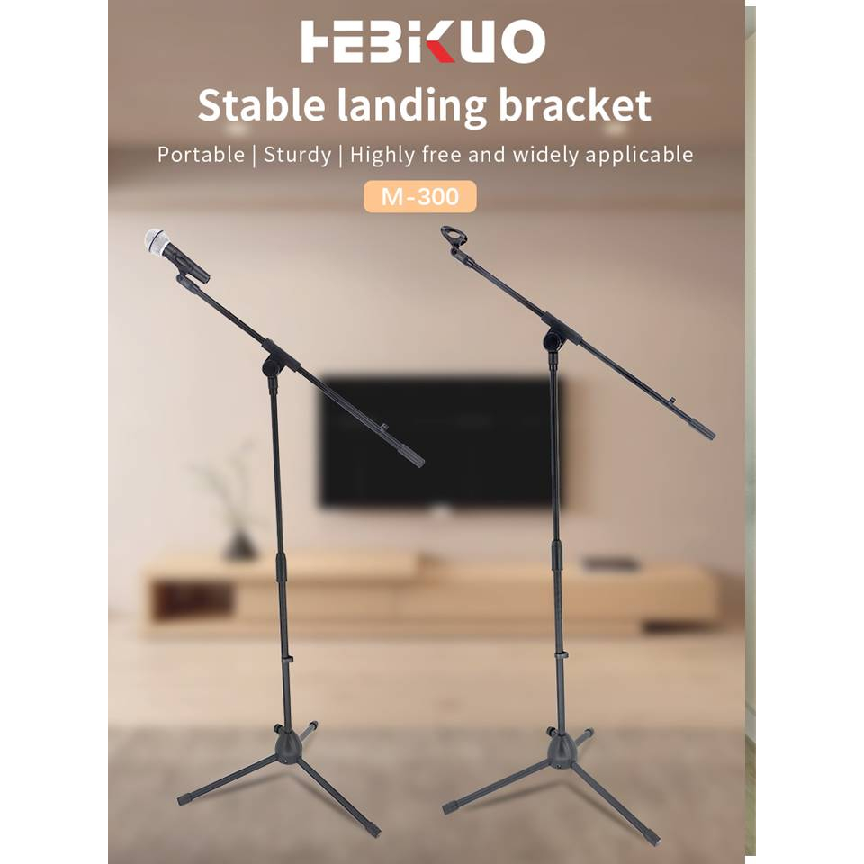 M-300 Professional Black Swing Boom Floor Metal Adjustable Stage Tripod ...