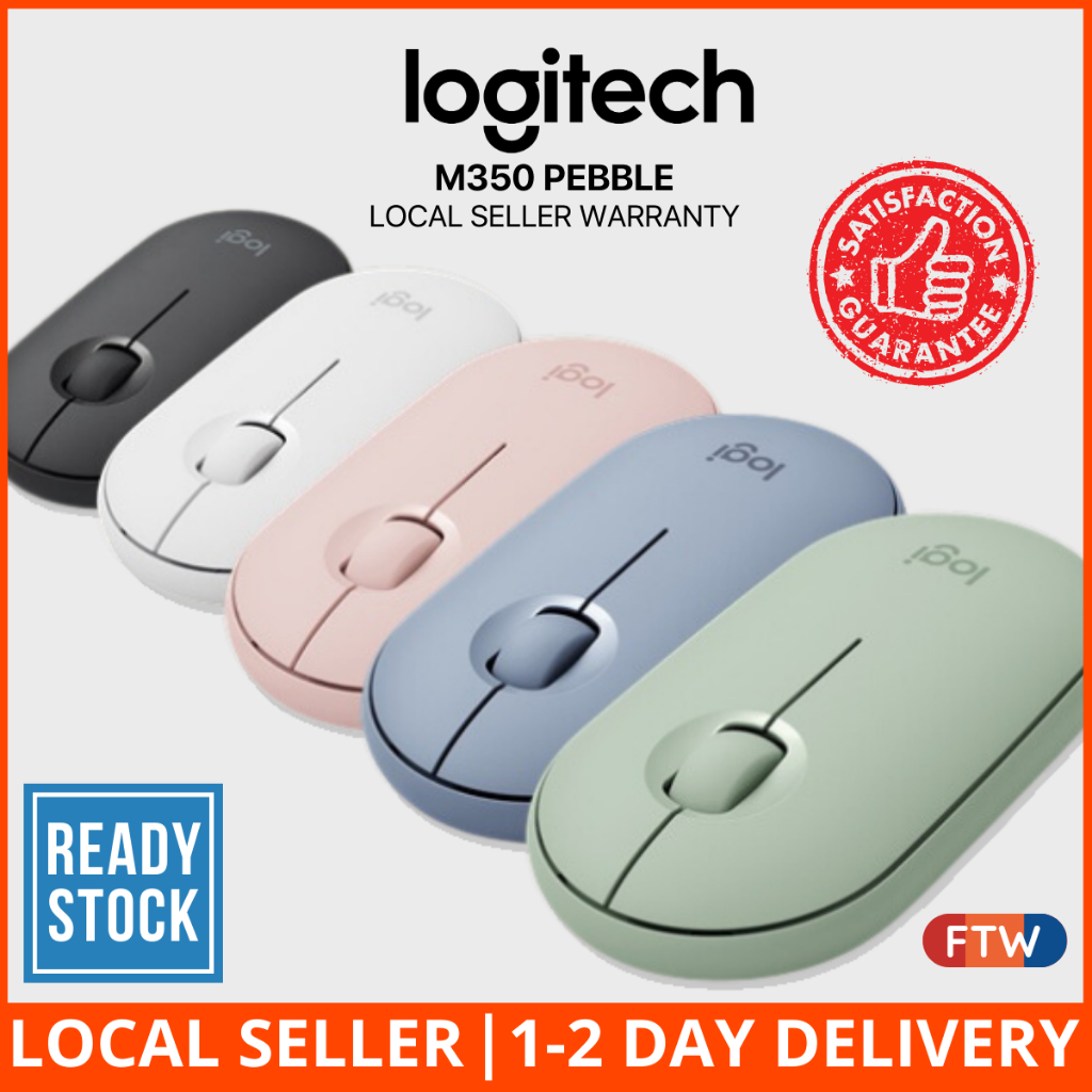 [1-2 DAY DELIVERY!!] Logitech M350 PEBBLE Wireless Bluetooth Mouse, 1 ...