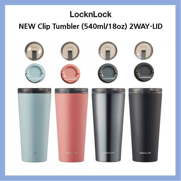 [Lock&Lock] NEW Clip Tumbler (540ml/18oz) 2way lid locknlock LHC4279 locknlock | Shopee Singapore