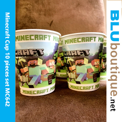 Minecraft Disposable Paper Cups (20 pieces set) | Shopee Singapore
