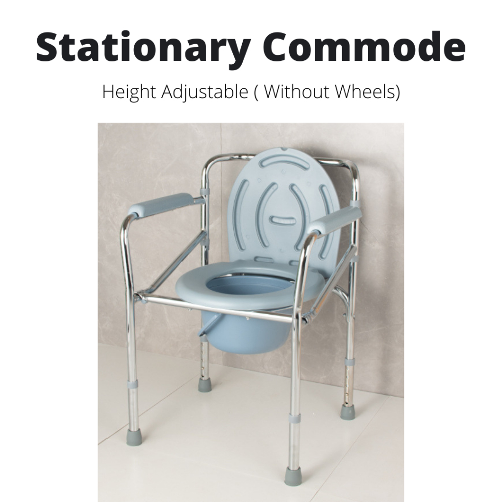 Compact Commode Chair With Wheels And Wheel Lock | Portable Mobile ...