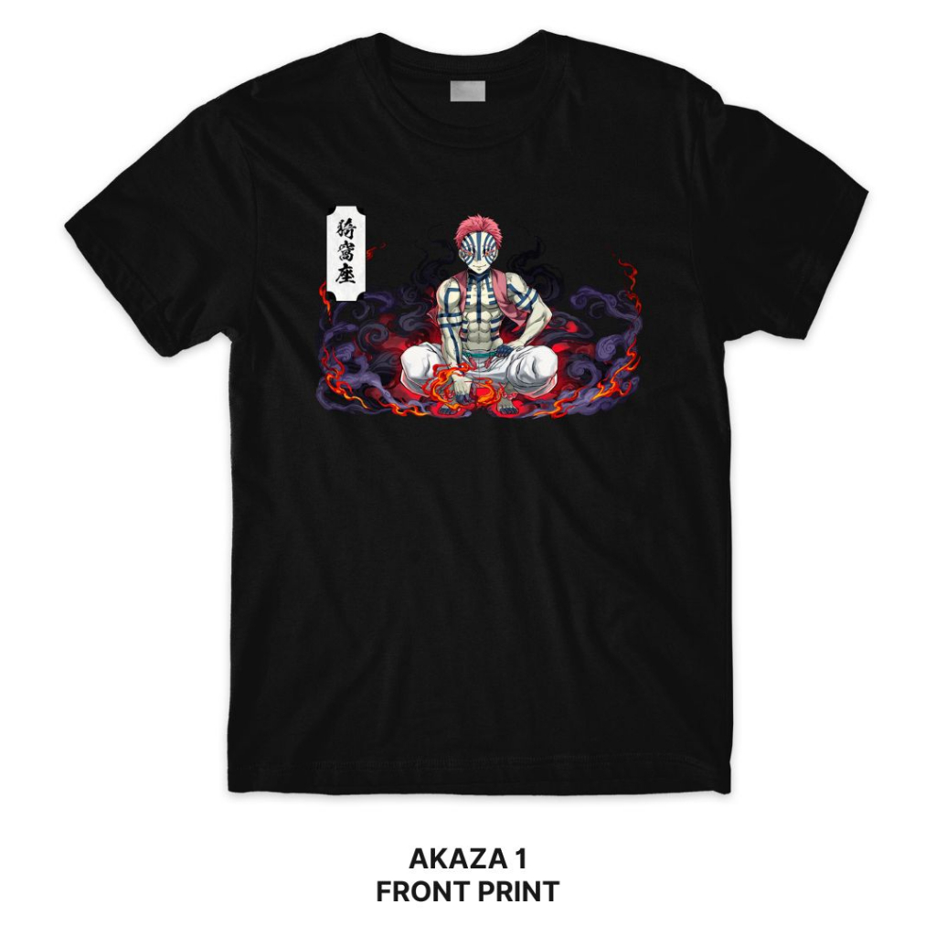 Akaza Demon Slayer Series T-Shirt (Singapore 3-5 Days Delivery) Front ...