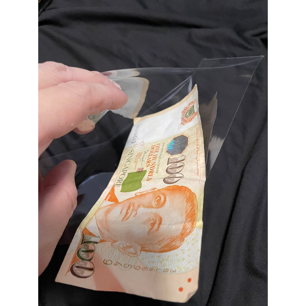 Plastic Sleeve Protection Cover Bag Envelope for Money Currency Dollar ...