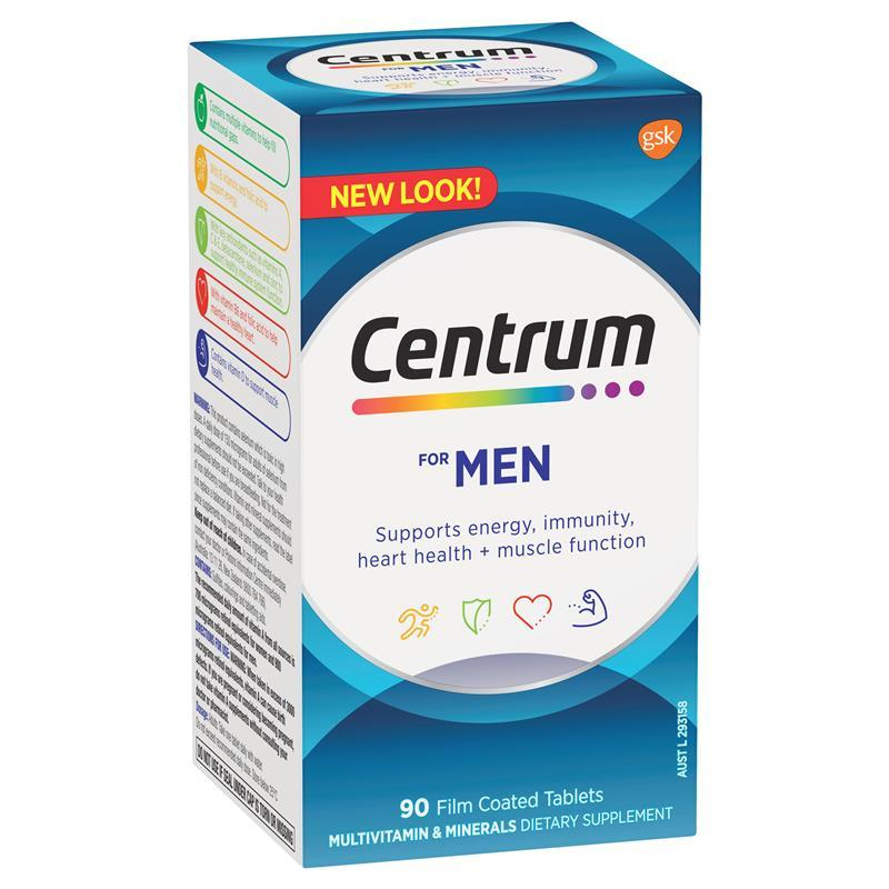 Centrum For Men 90 Tablets Jun 2026 - Support muscle function, energy ...