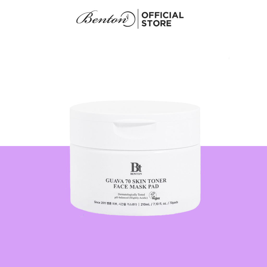 [Benton] Guava 70 skin toner face mask pad 210ml (70pads) | Shopee ...
