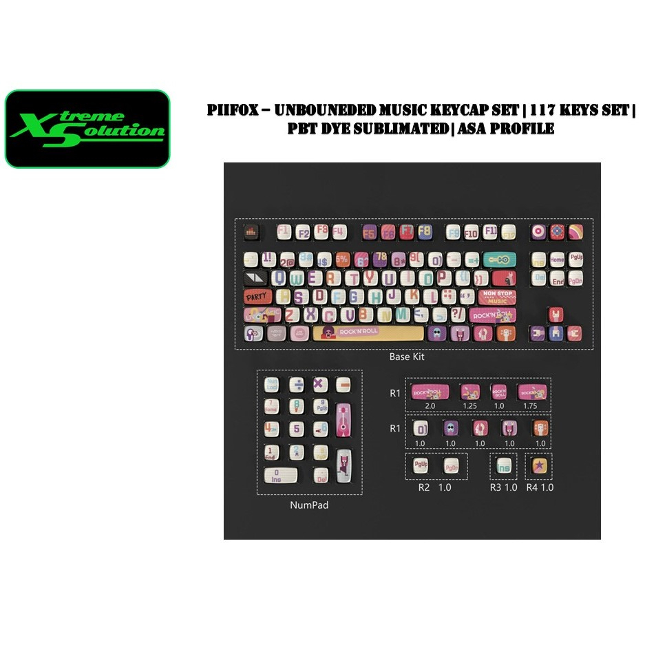 Piifox Unbounded Music Keycap Set 117 Keys Set | Shopee Singapore