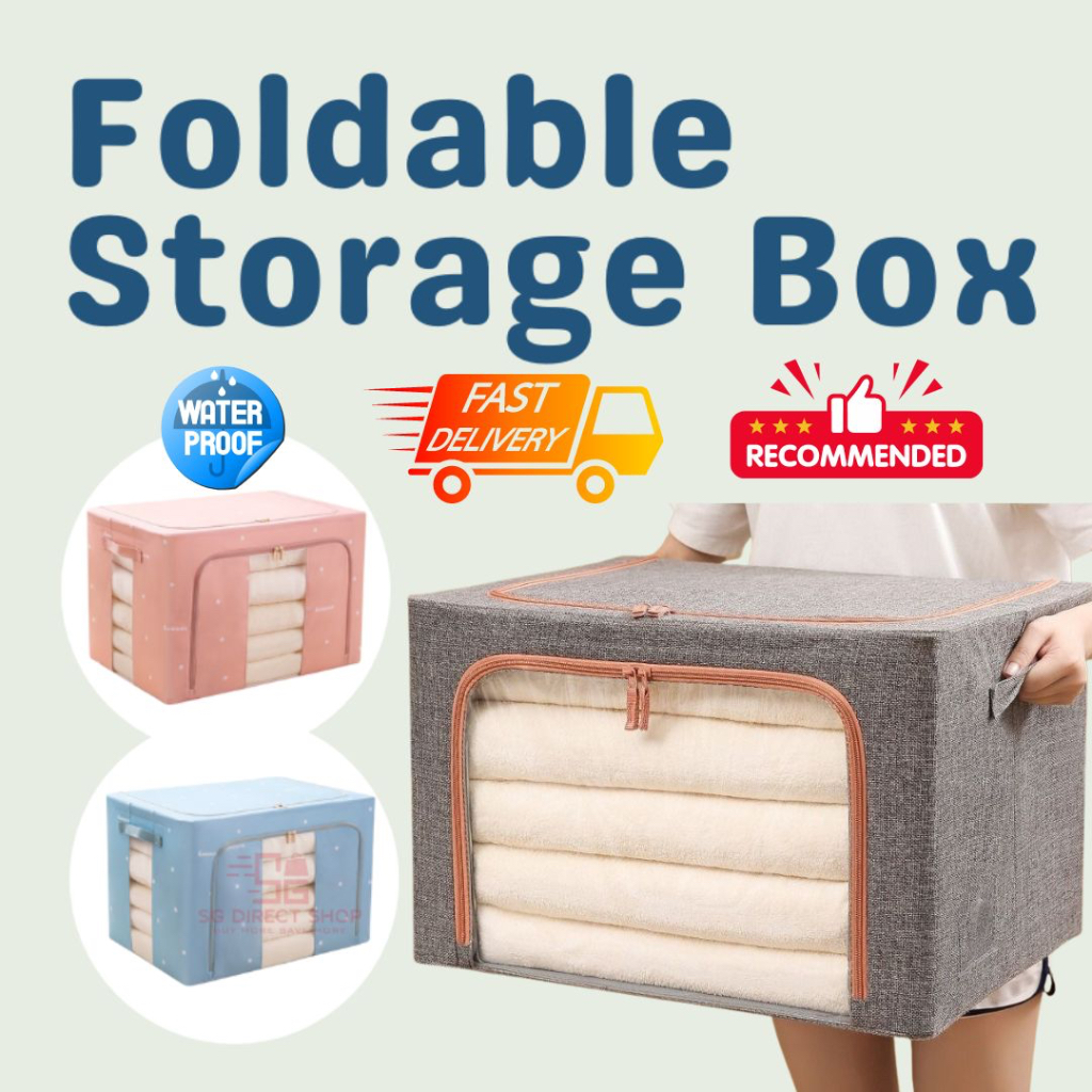 [SG Stock] Foldable Storage Box 66L 100L | Organizer box | Clothing box ...