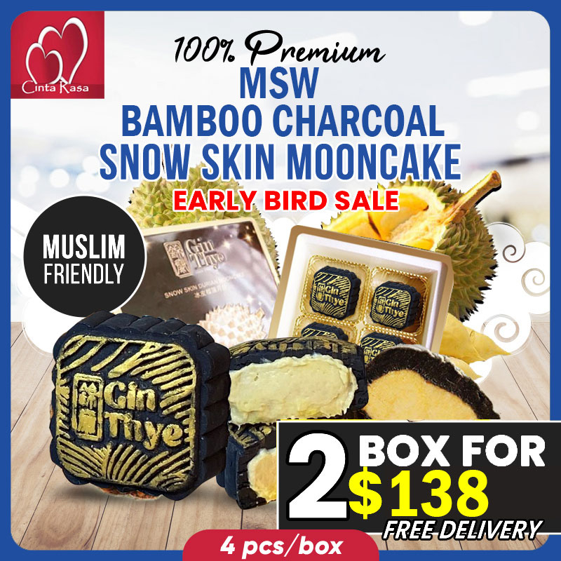 [Gin Thye] Bamboo Charcoal Snow Skin MSW Mooncake 4 Large Size | Shopee ...