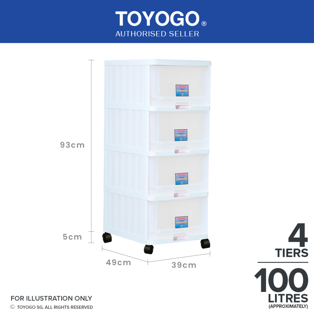 Toyogo 707 4 707 5 Plastic Storage Cabinet Drawer Shopee Singapore