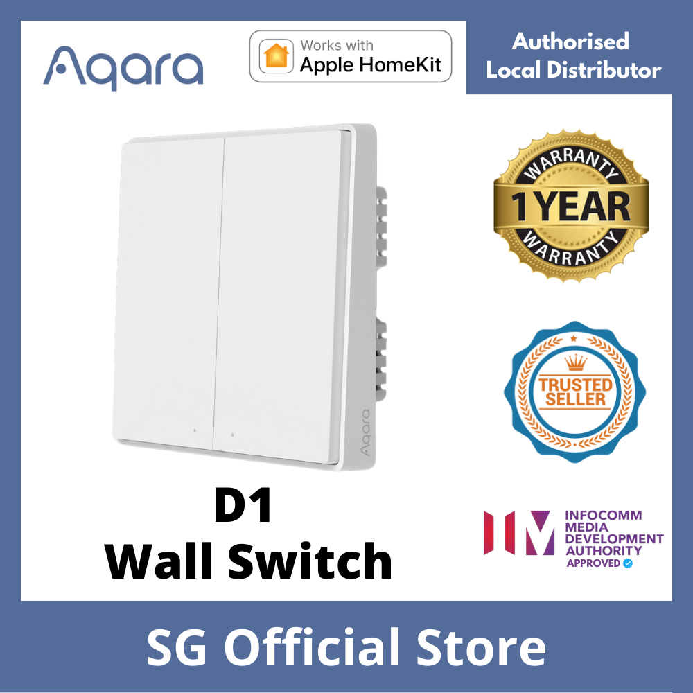 [1 Year SG Warranty ] Aqara D1 Wall Switch - Single/Double/Triple ...